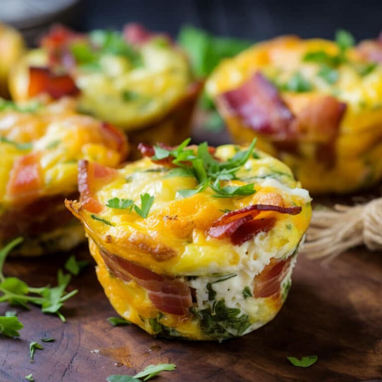 Opskrift på æggemuffins med skinke, bacon og ost - Nem og lækker!